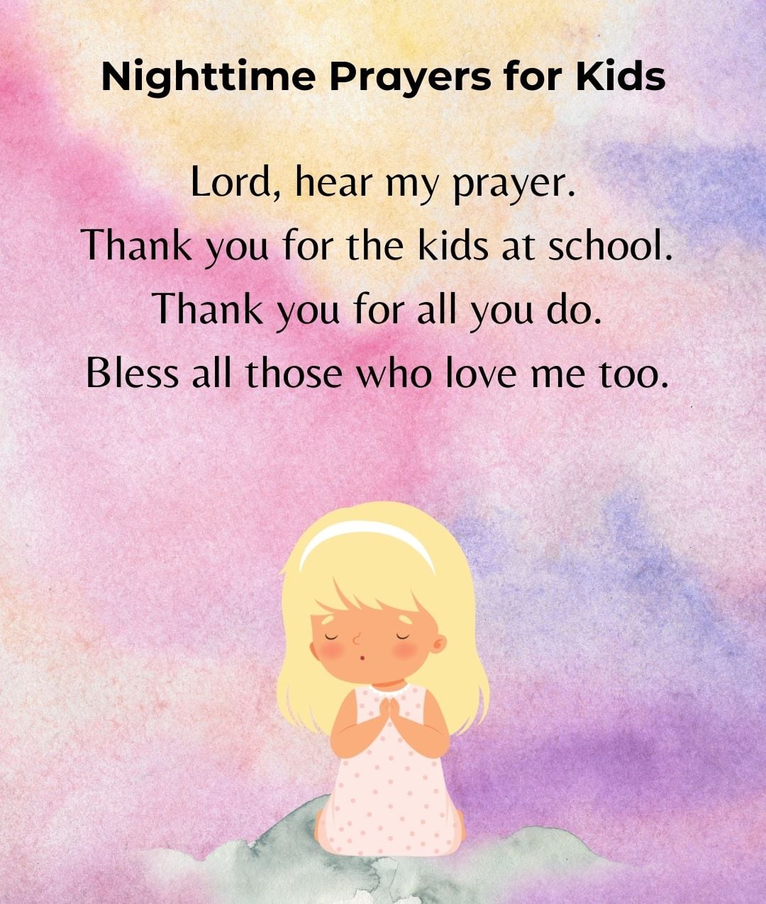 5 Easy Night Time Prayers for Kids | Healing Home