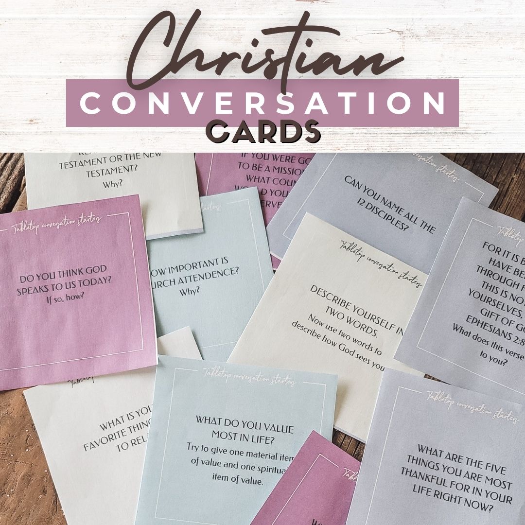 FREE Christian Printable Conversation Cards | Healing Home
