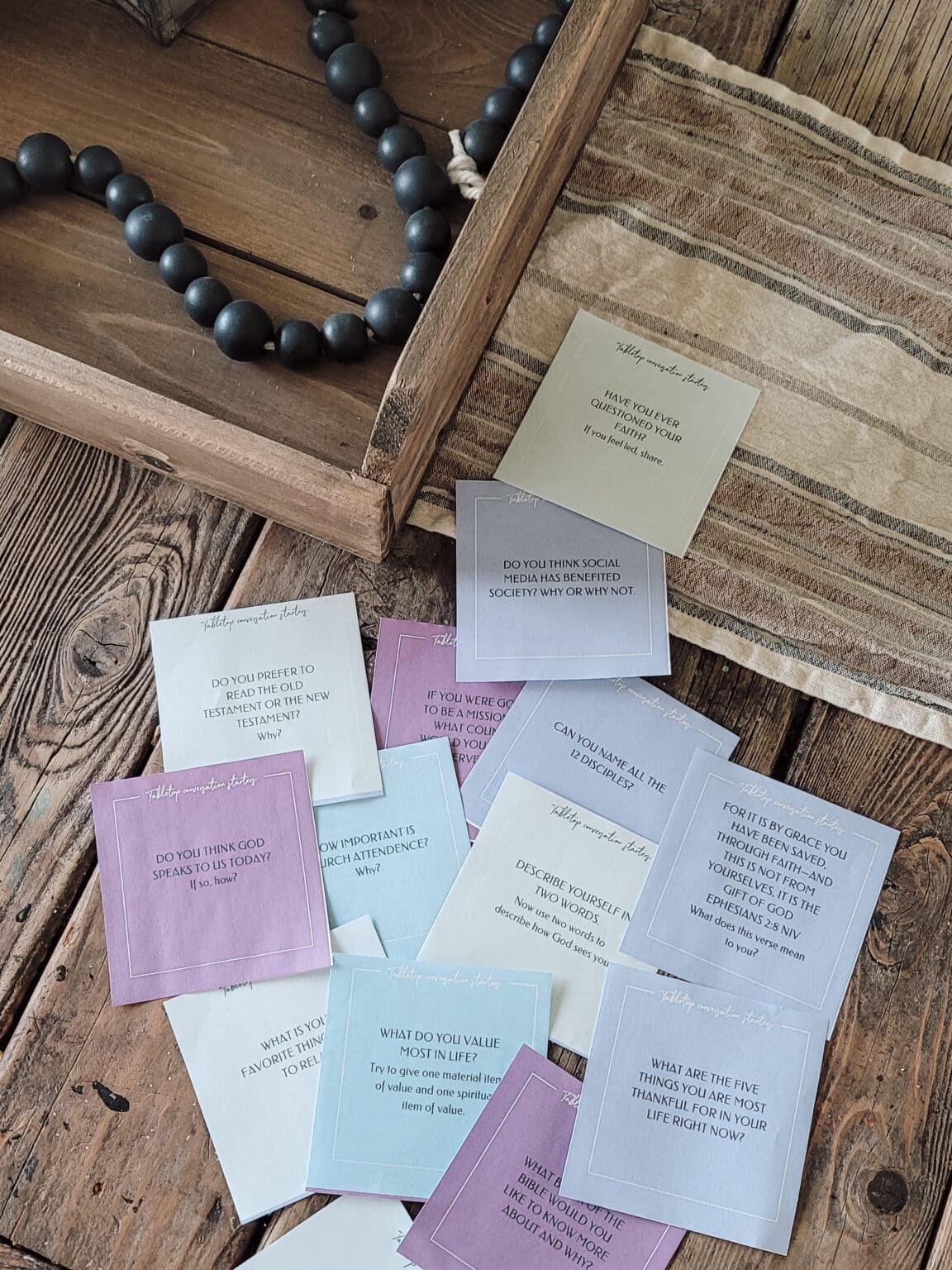 FREE Christian Printable Conversation Cards | Healing Home