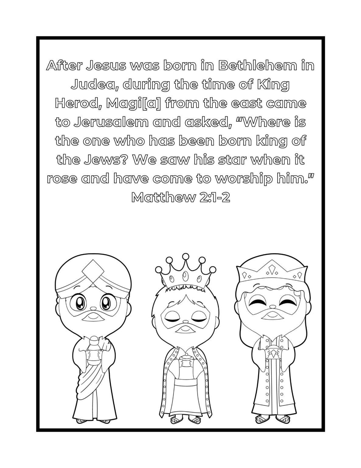 15+ Free Christian Christmas Coloring Pages with Bible Verses | Healing ...