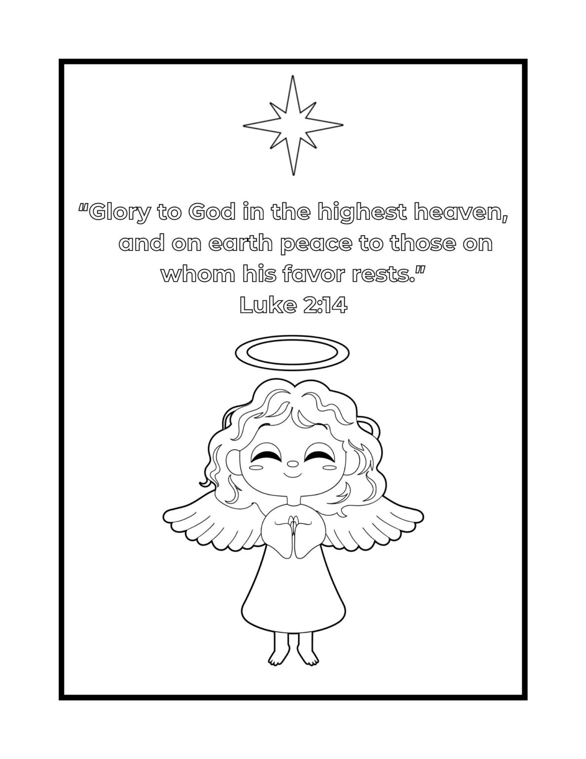 15+ Free Christian Christmas Coloring Pages with Bible Verses | Healing ...