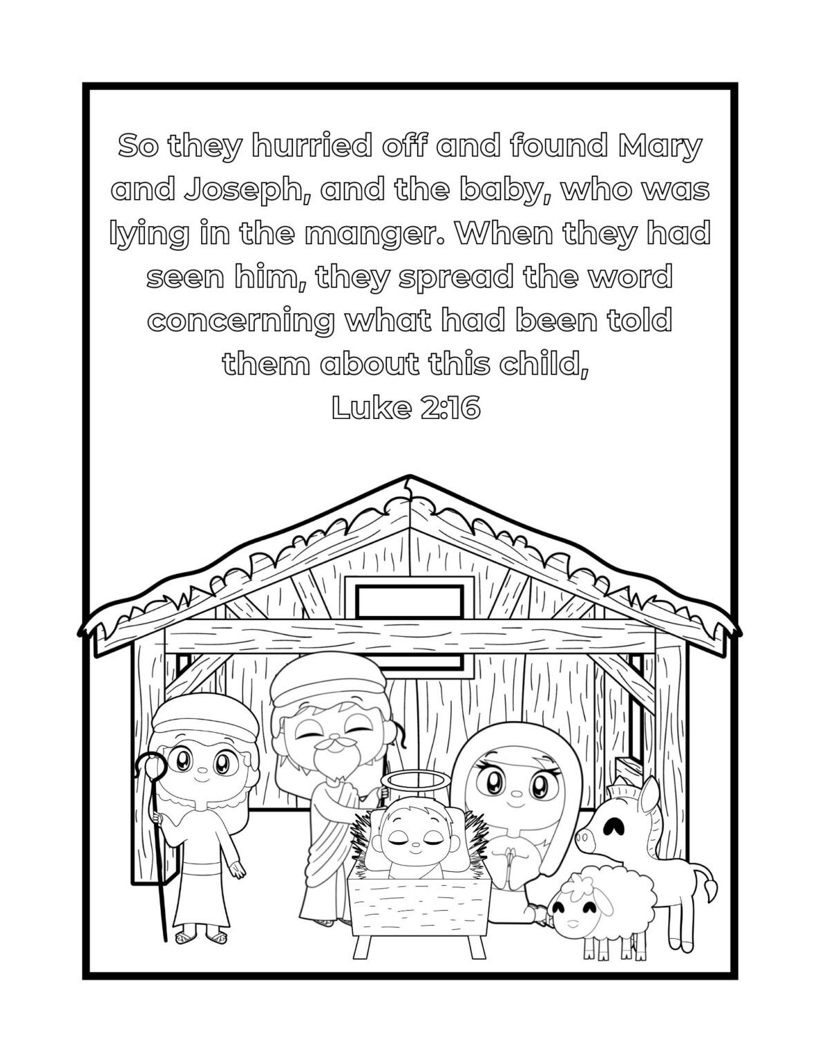 15+ Free Christian Christmas Coloring Pages with Bible Verses | Healing ...