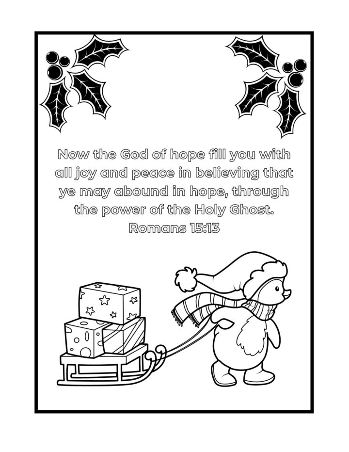 15+ Free Christian Christmas Coloring Pages with Bible Verses | Healing ...
