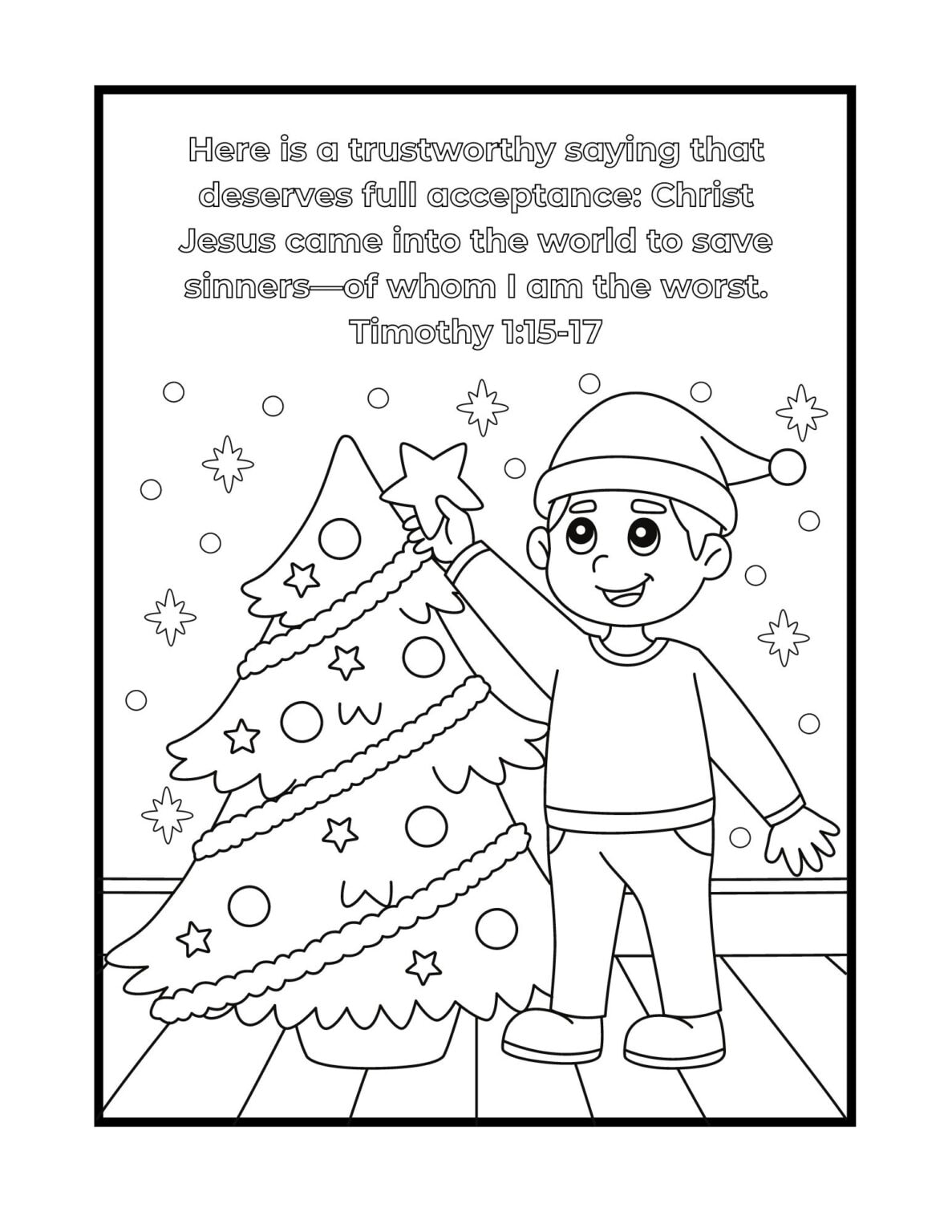 15+ Free Christian Christmas Coloring Pages with Bible Verses | Healing ...