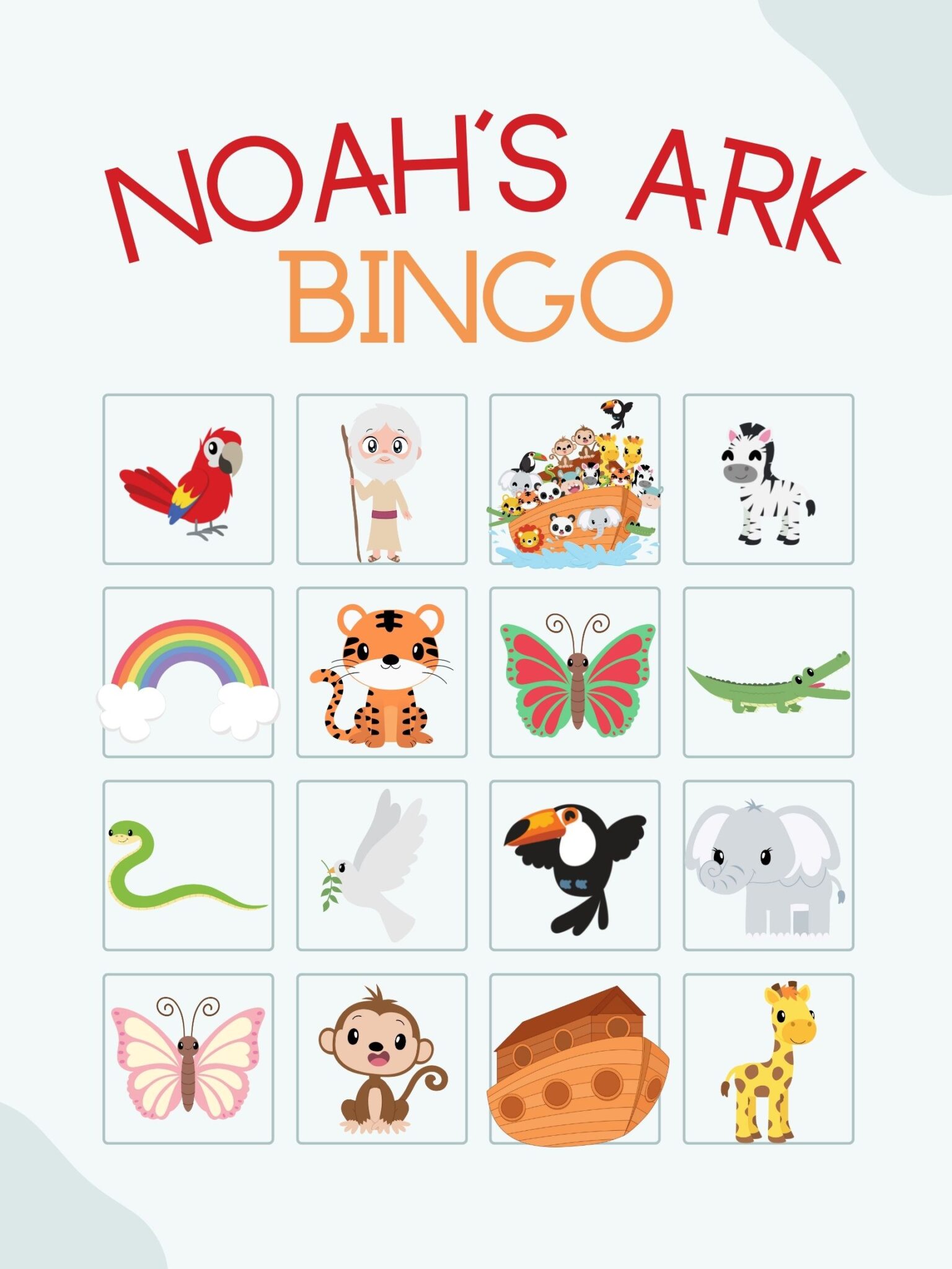The Ultimate List of Noah's Ark Printables | Healing Home