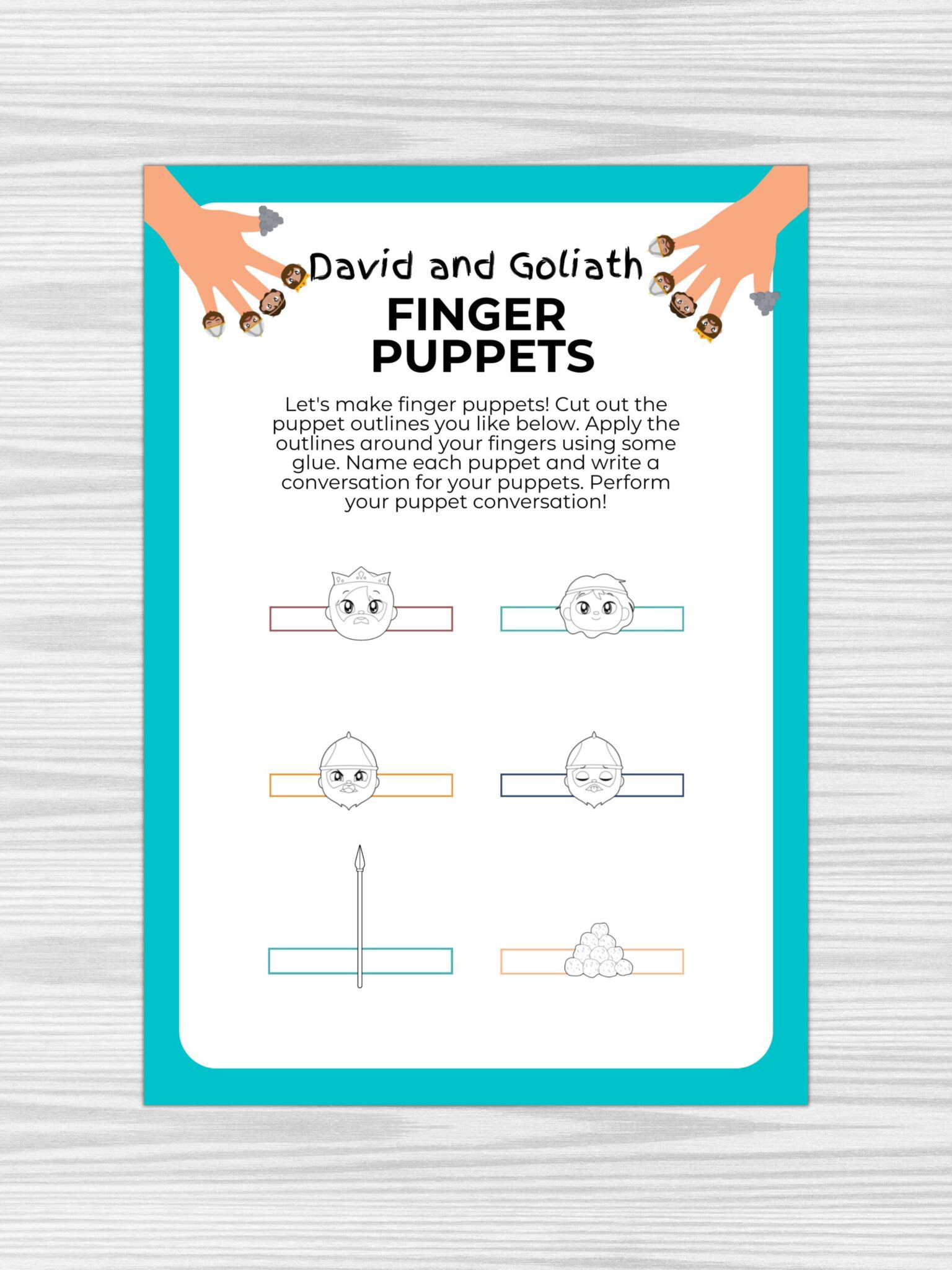 6+ Free Printable David and Goliath Crafts | Healing Home