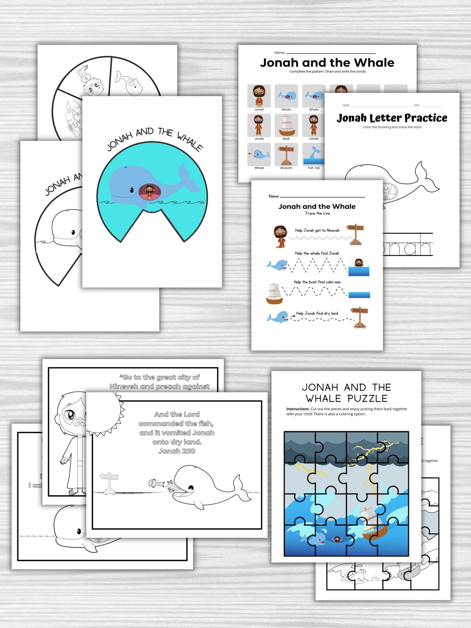 Free Jonah and the Whale Printables | Healing Home