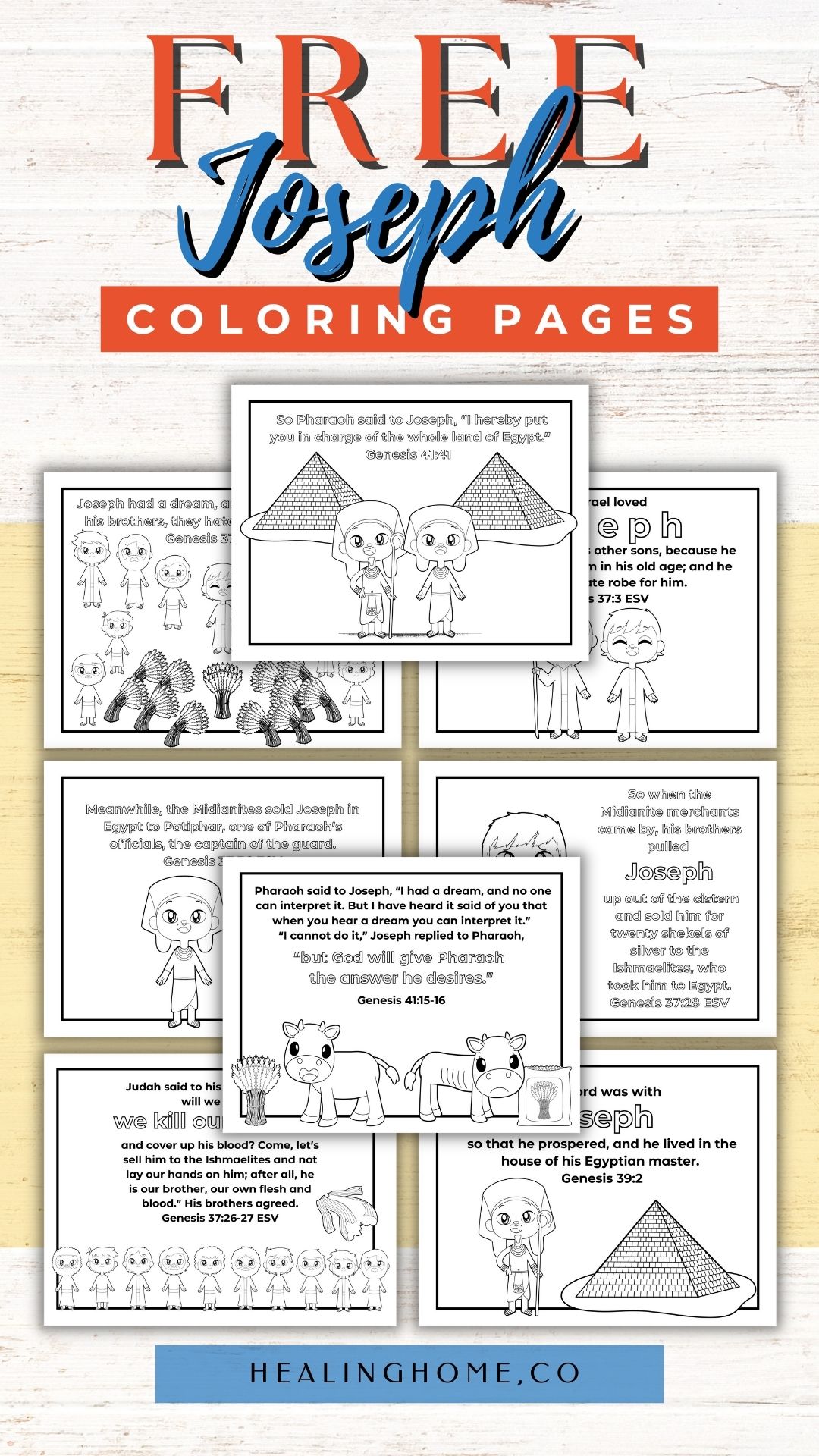 Free Joseph Coloring Pages | Healing Home