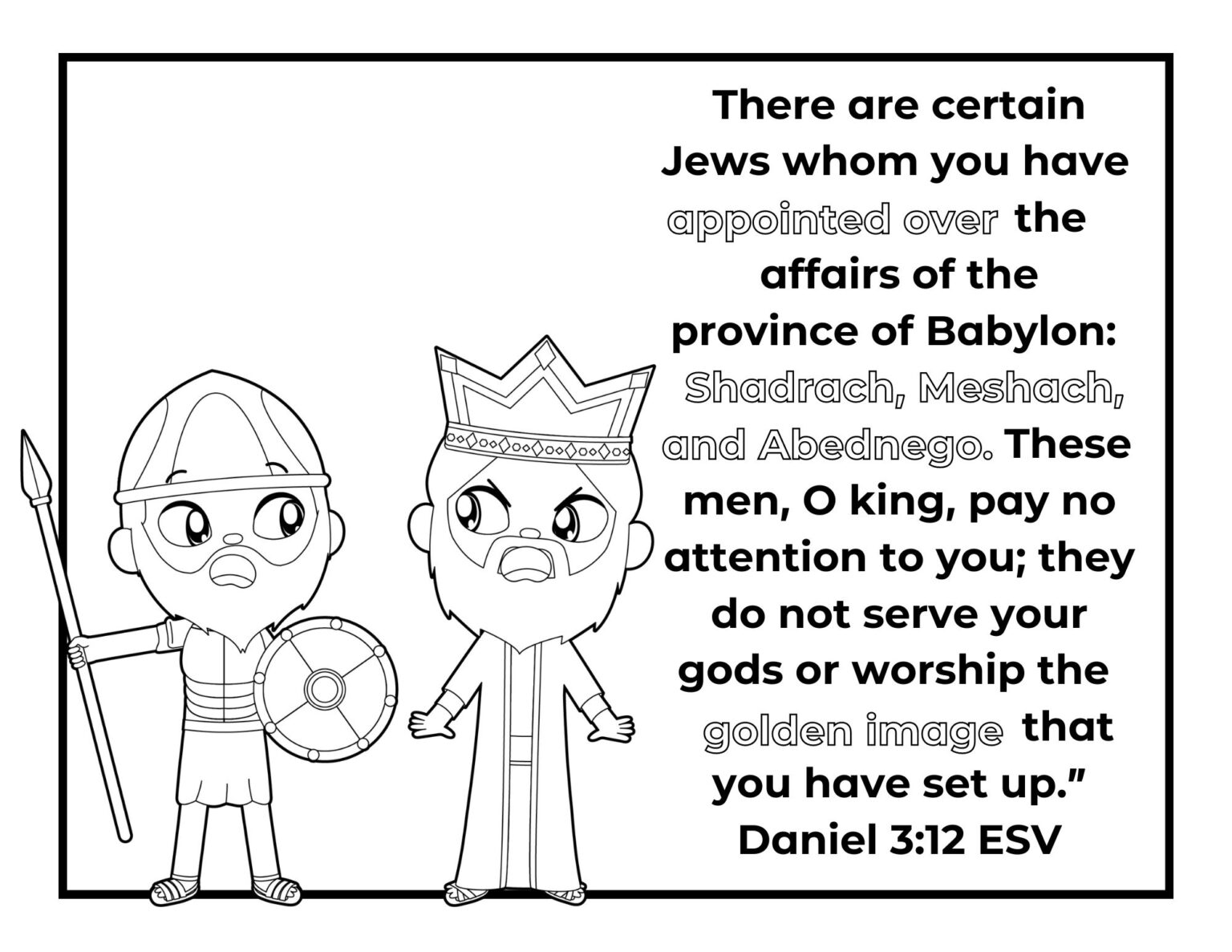 Free Fiery Furnace Coloring Pages | Healing Home