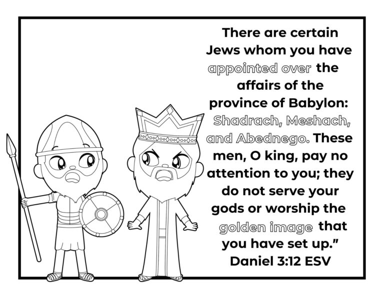 Free Fiery Furnace Coloring Pages | Healing Home