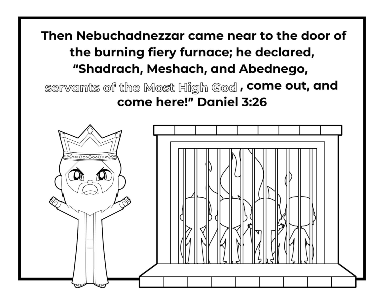 Free Fiery Furnace Coloring Pages | Healing Home