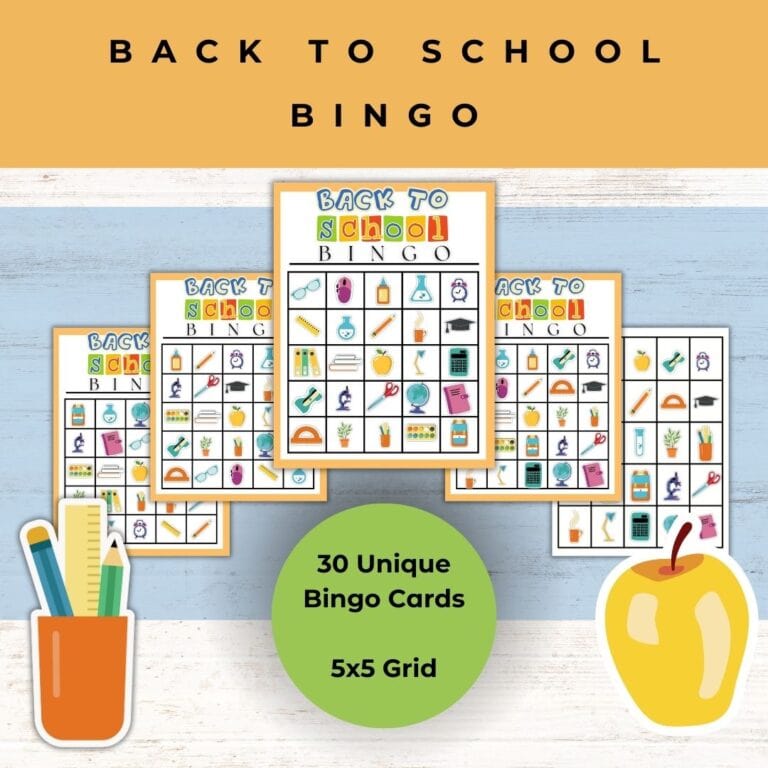 Back to School Bingo (Free Printable) | Healing Home