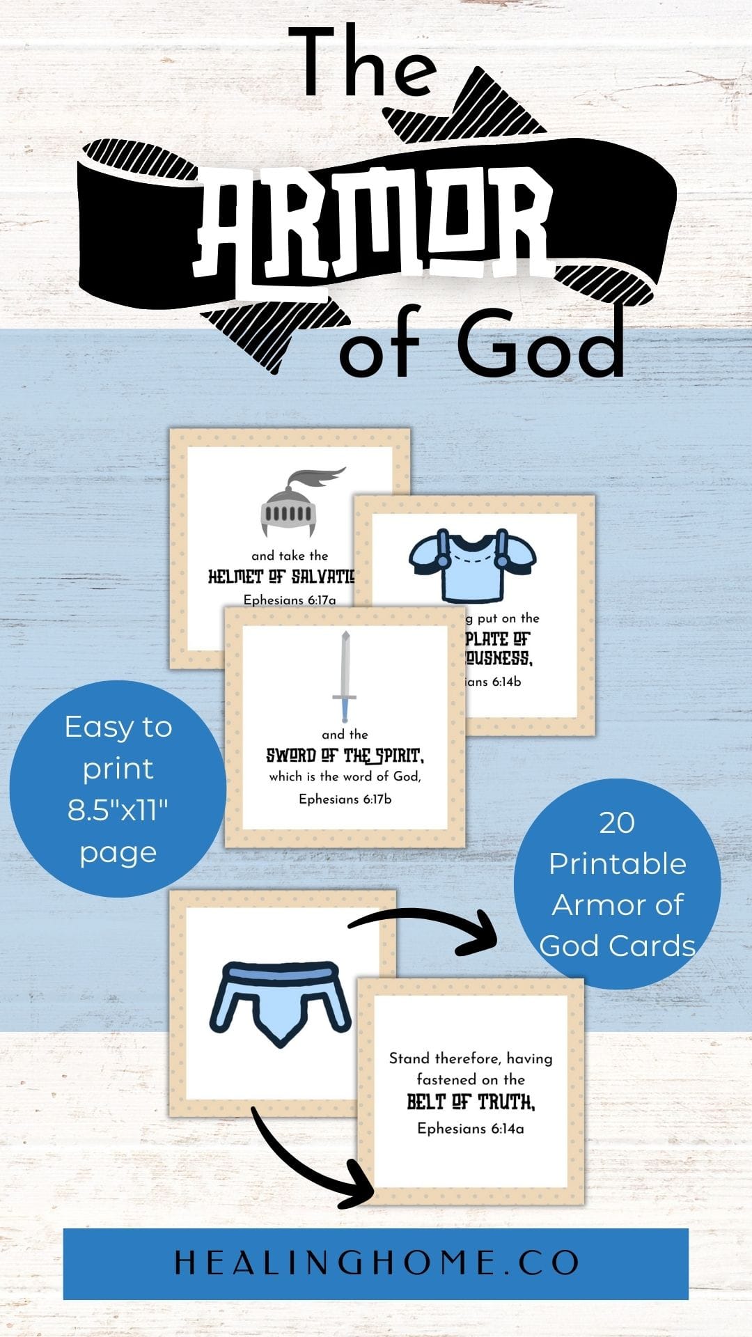 Free Armor of God Cards Download | Healing Home
