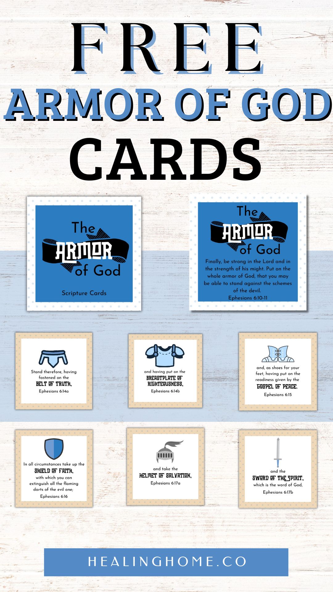 Free Armor of God Cards Download | Healing Home