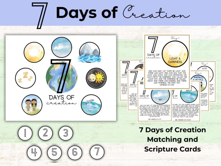 7 Days of Creation Printable | Healing Home