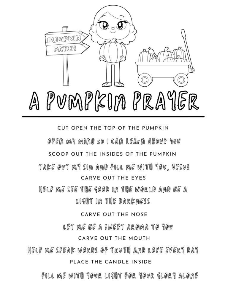 Free Pumpkin Prayer Activities | Healing Home