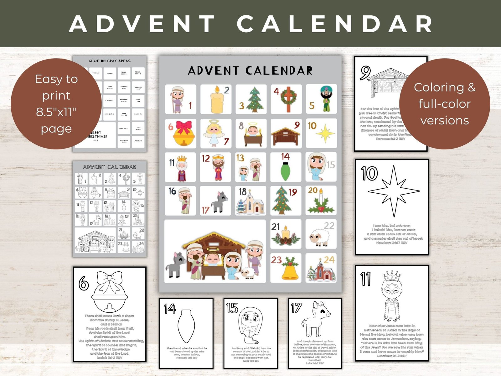25 Advent Calendar Bible Verses with Advent Cards | Healing Home