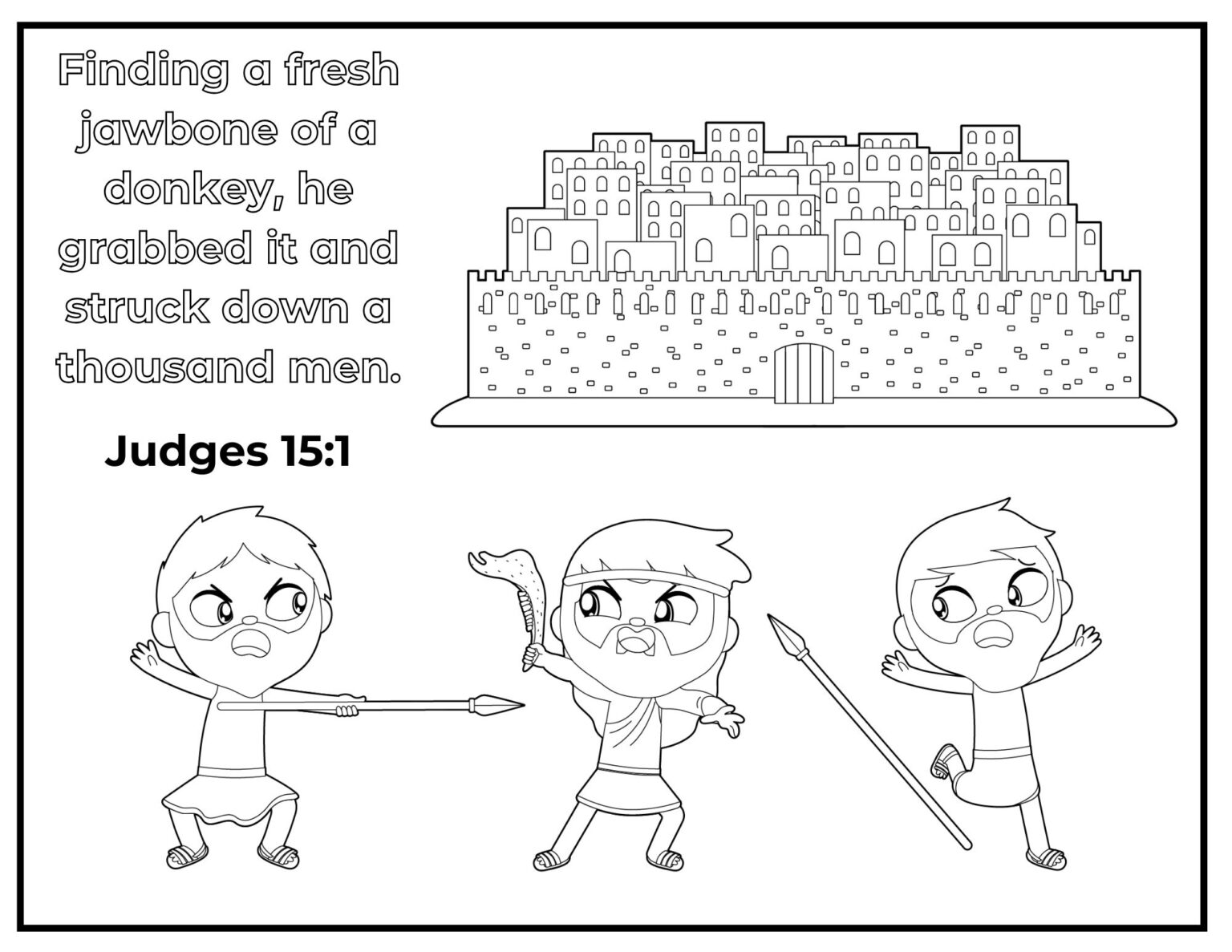 Free Samson and Delilah Coloring Pages | Healing Home
