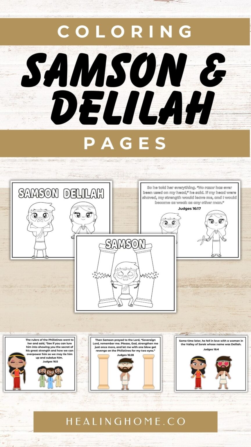 Free Samson and Delilah Coloring Pages | Healing Home