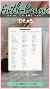 Powerful Faith-Based Word of the Year Ideas | Healing Home
