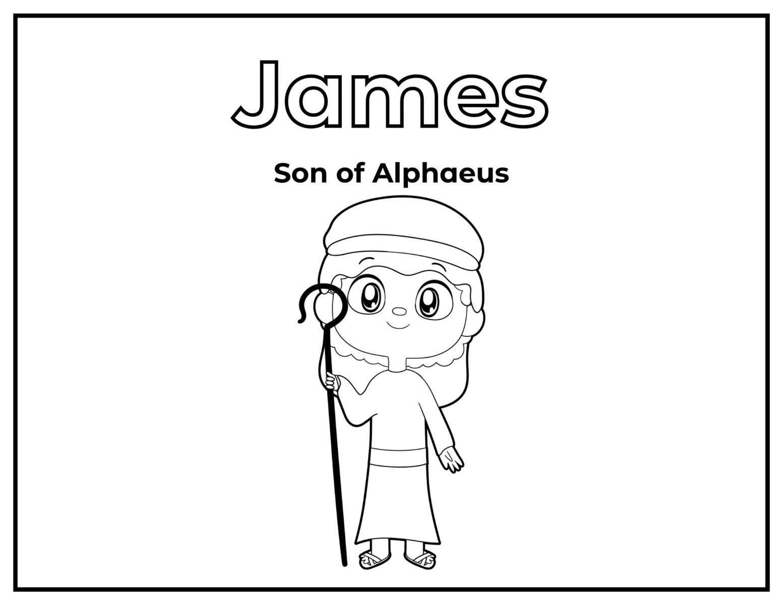 Free 12 Disciples Coloring Pages | Healing Home