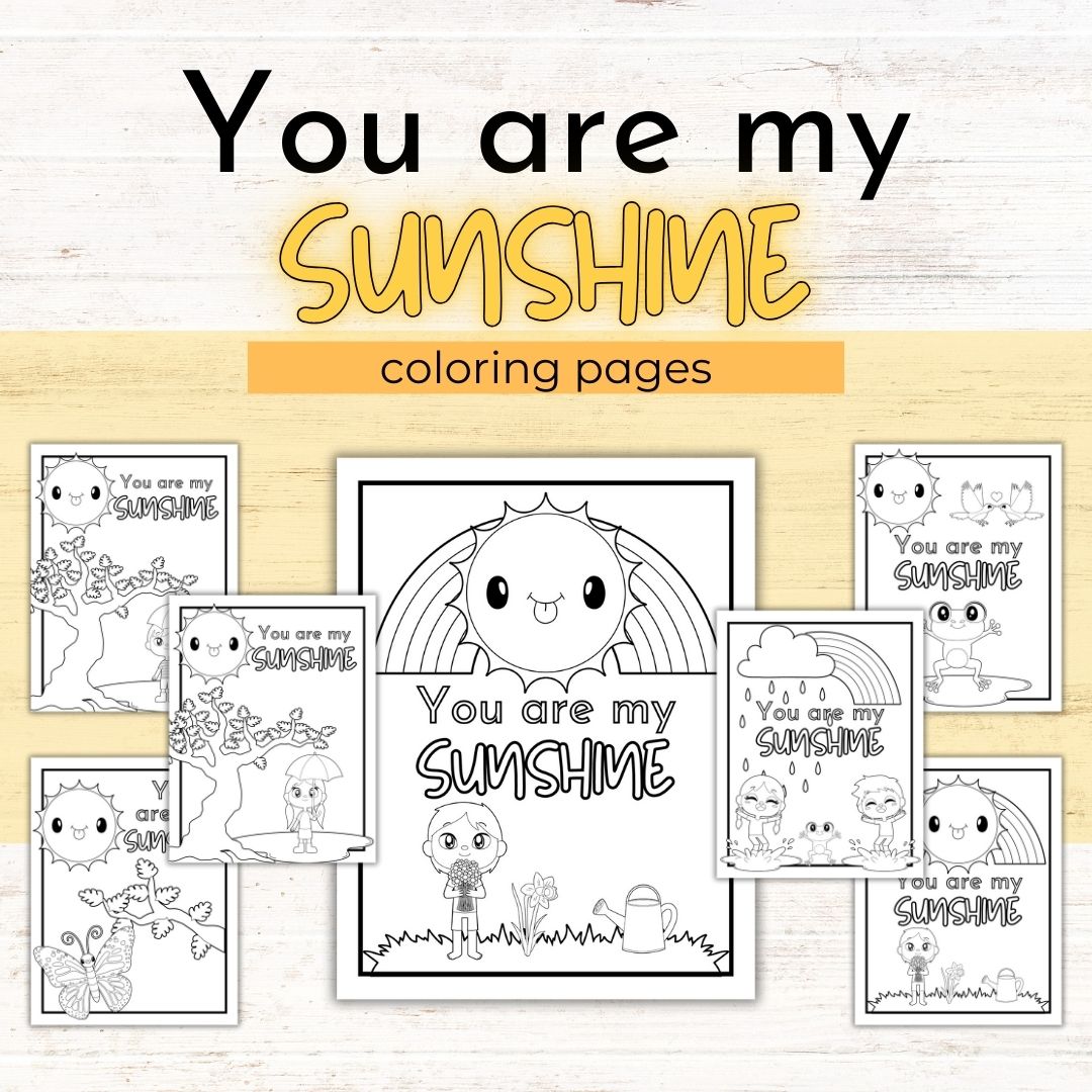 You are my Sunshine Coloring Pages | Healing Home