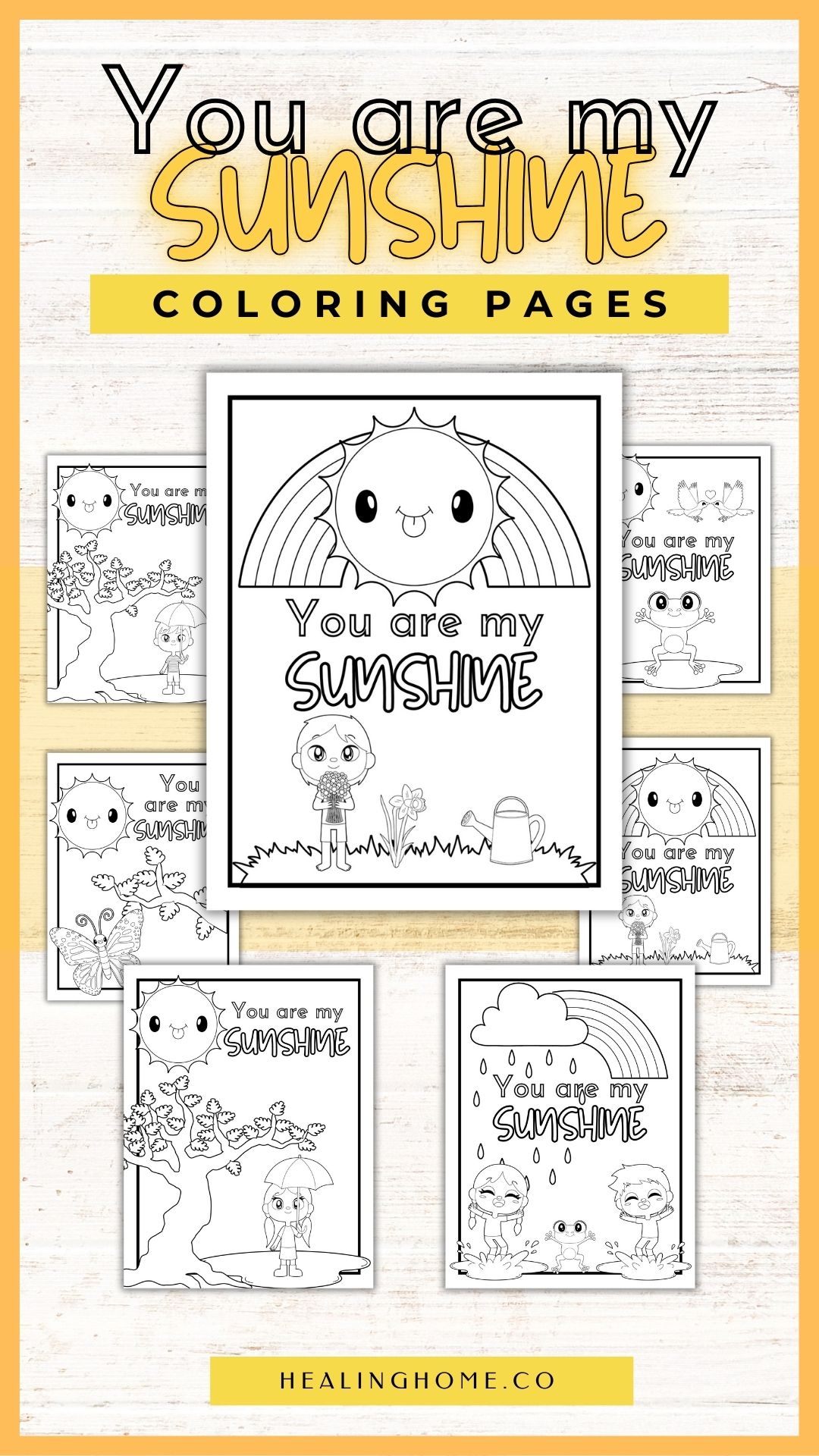 You are my Sunshine Coloring Pages | Healing Home