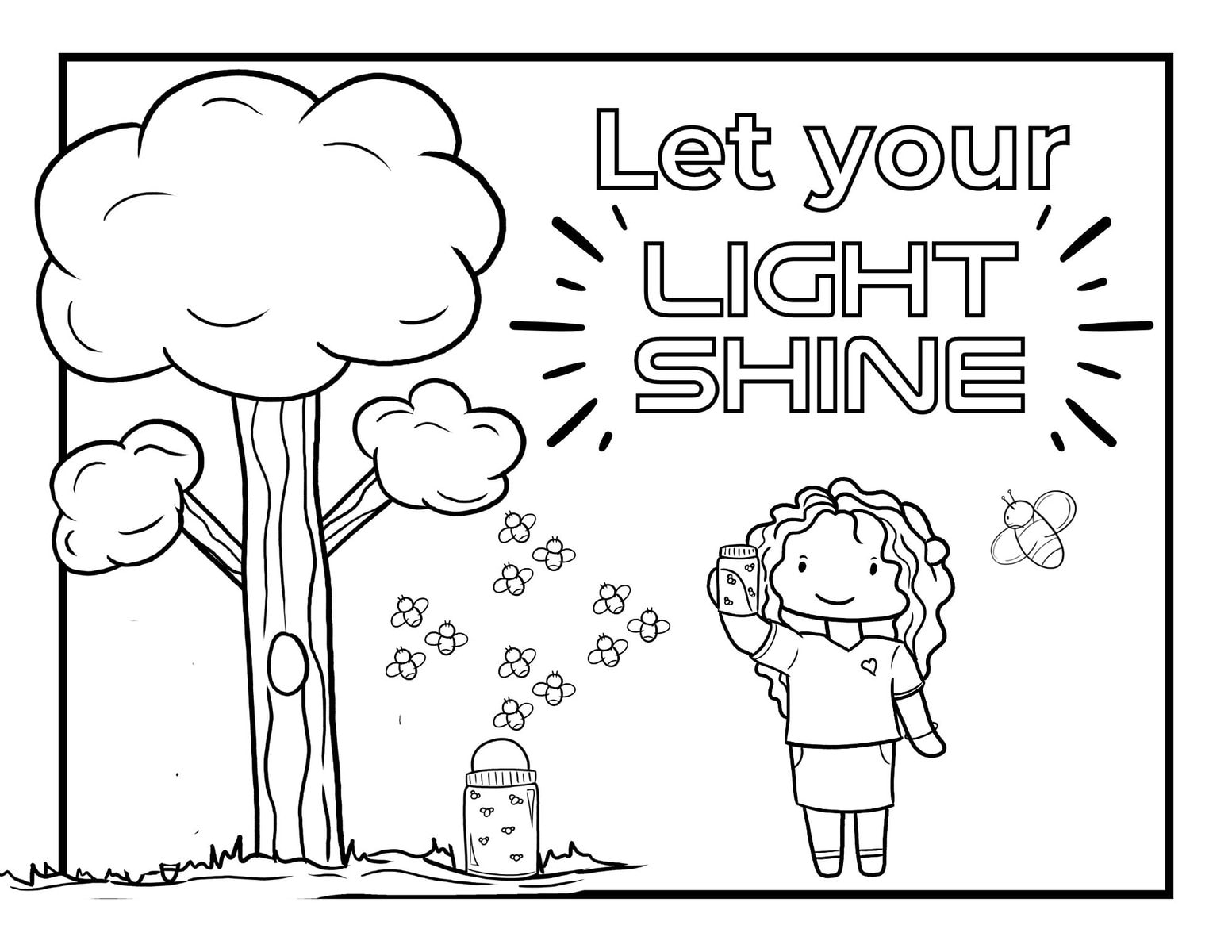 Let Your Light Shine Coloring Page | Healing Home