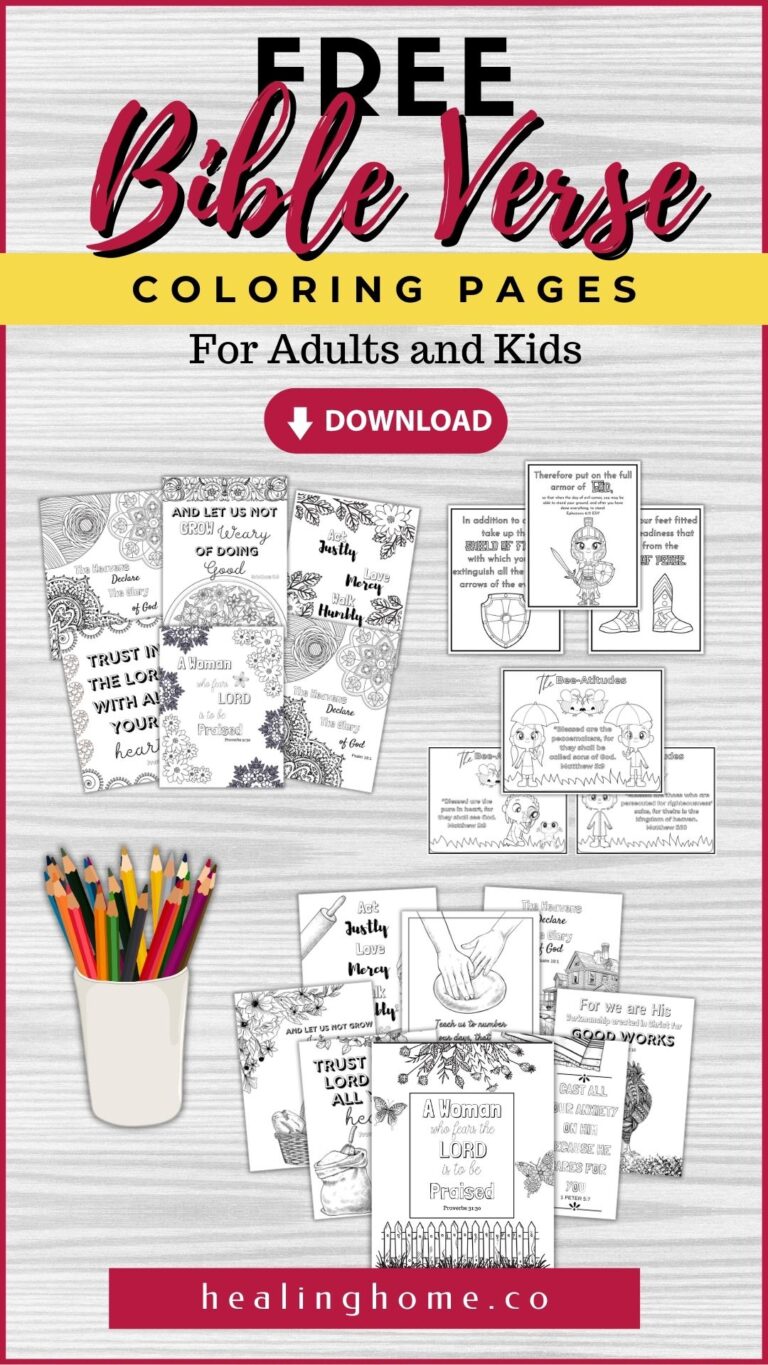 Free Bible Verse Coloring Pages | Healing Home