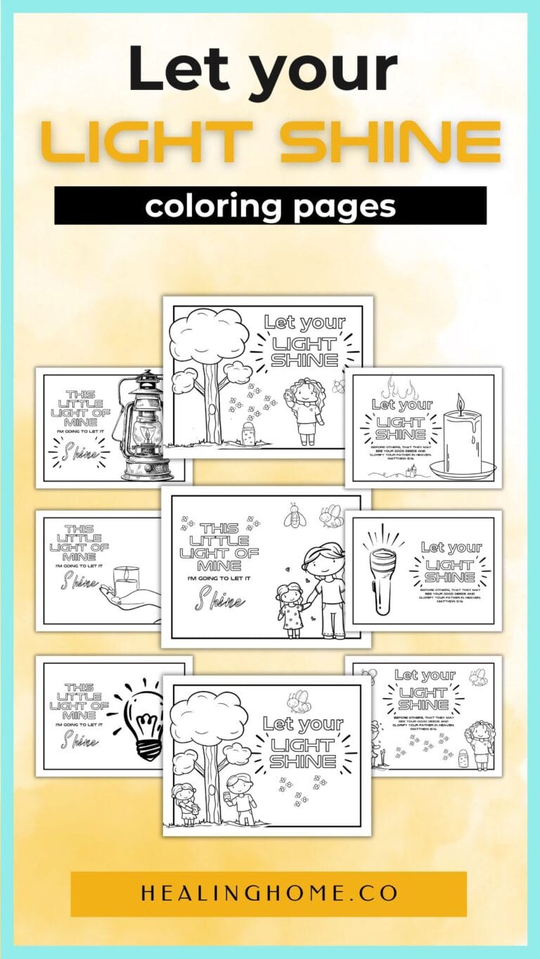 Let Your Light Shine Coloring Page | Healing Home
