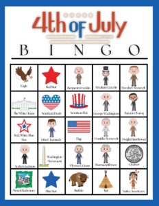 4th of July Bingo Cards Printable - America Bingo | Healing Home