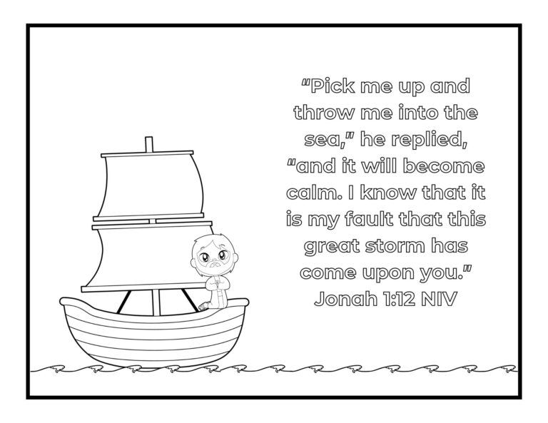 Free Jonah Coloring Pages | Healing Home