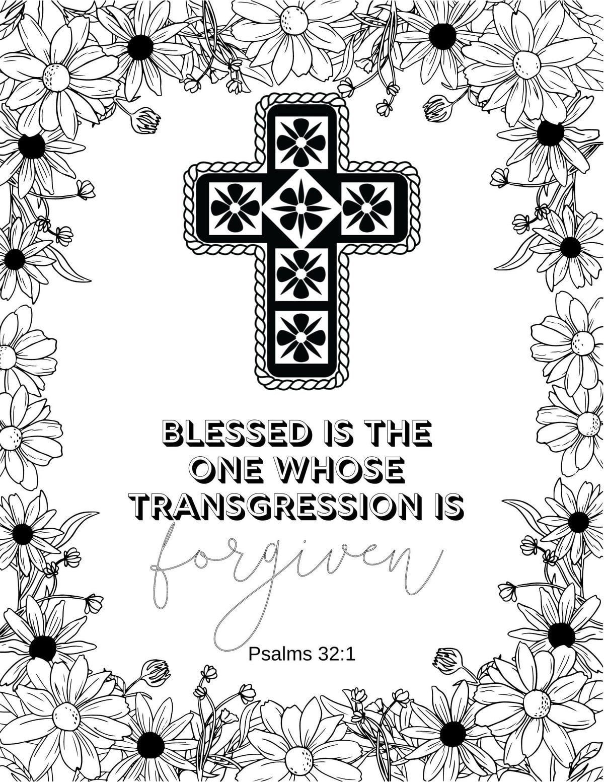 Adult Cross-Coloring Pages | Healing Home