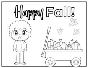 Free Happy Fall Coloring Page | Healing Home