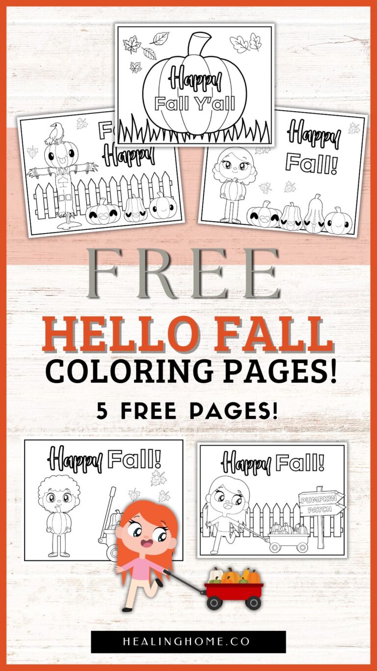 Free Happy Fall Coloring Page | Healing Home