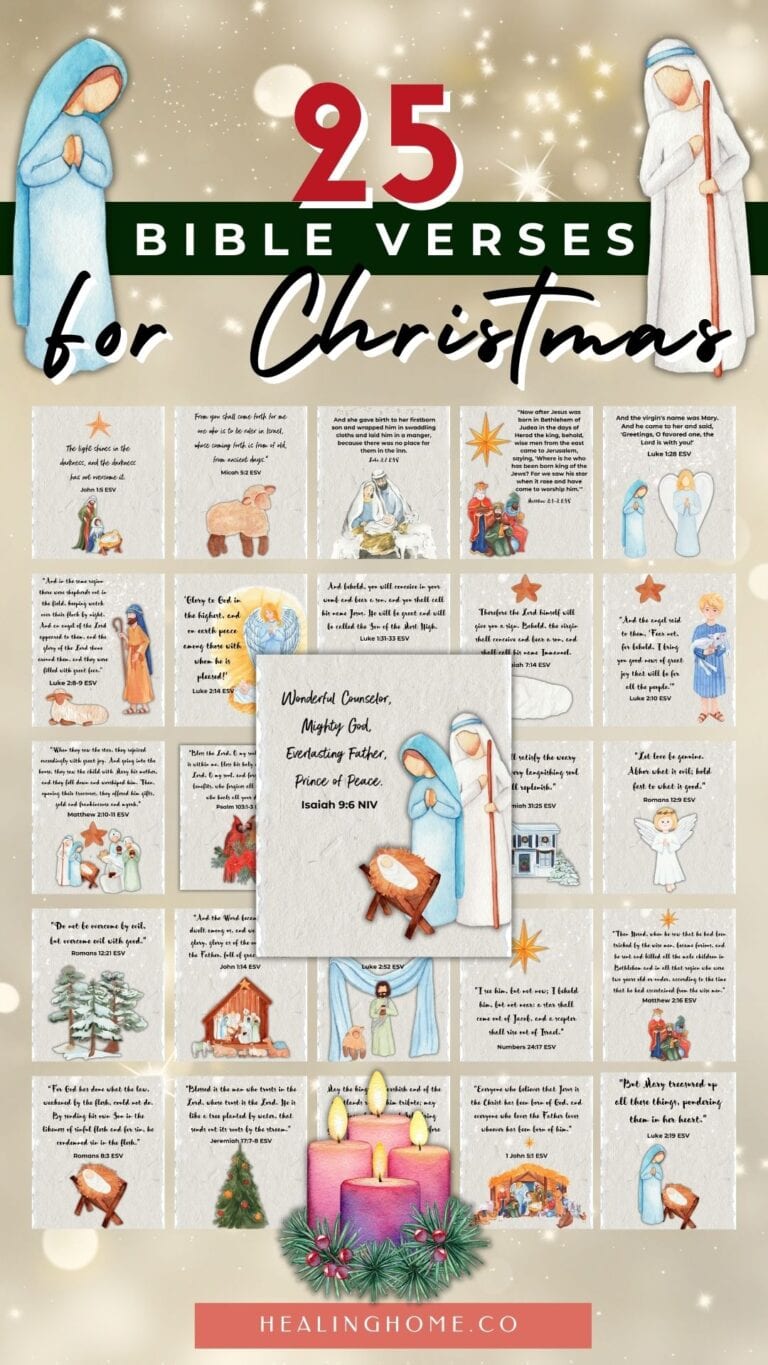 25 Bible Verses for Christmas (with Advent Cards) | Healing Home