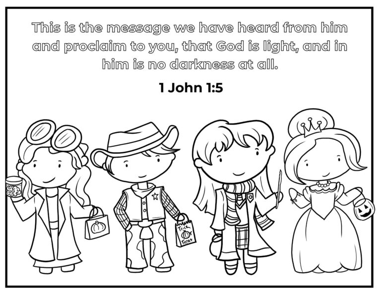 Free Christian Halloween Coloring Pages | Healing Home
