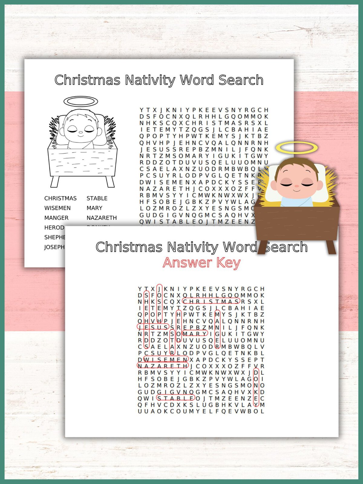 A Free Christmas Nativity Word Search! | Healing Home