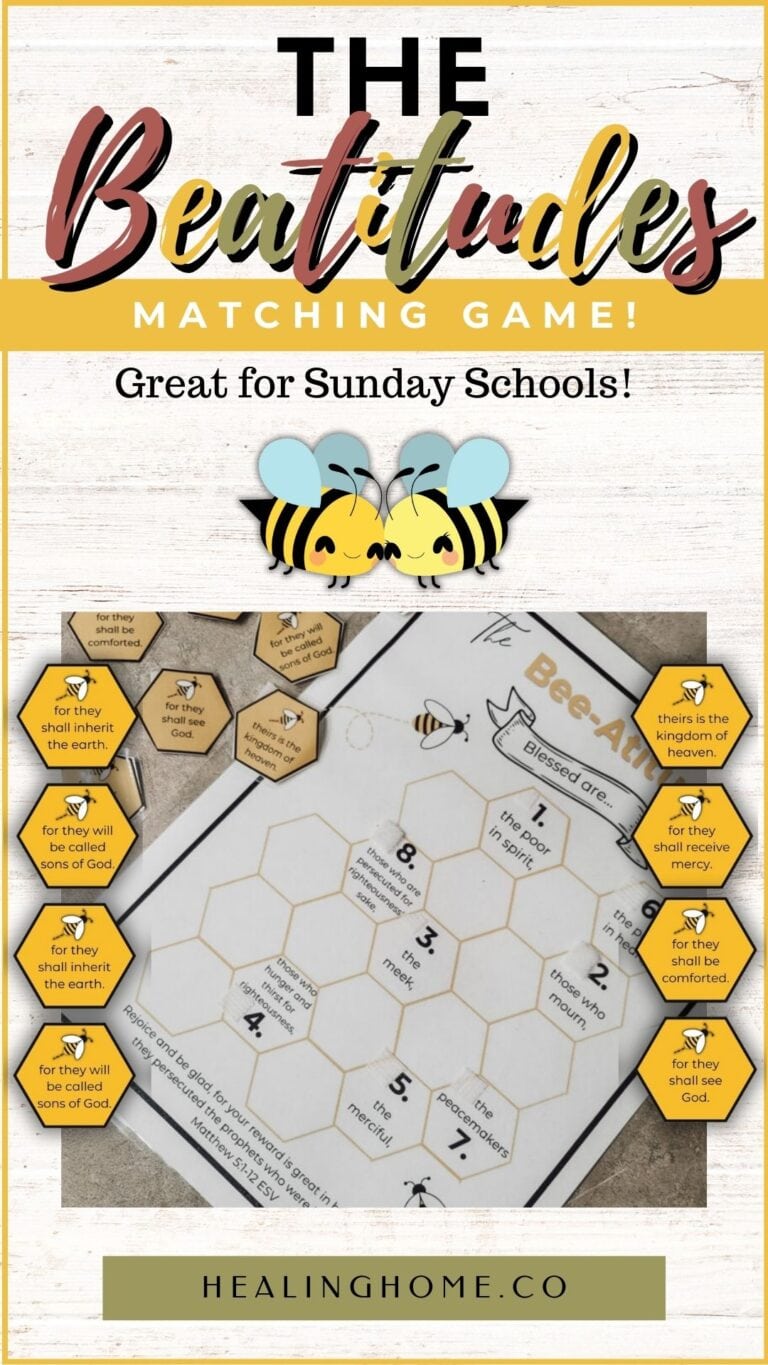 The Beatitudes Matching Game - A Memorization Activity | Healing Home