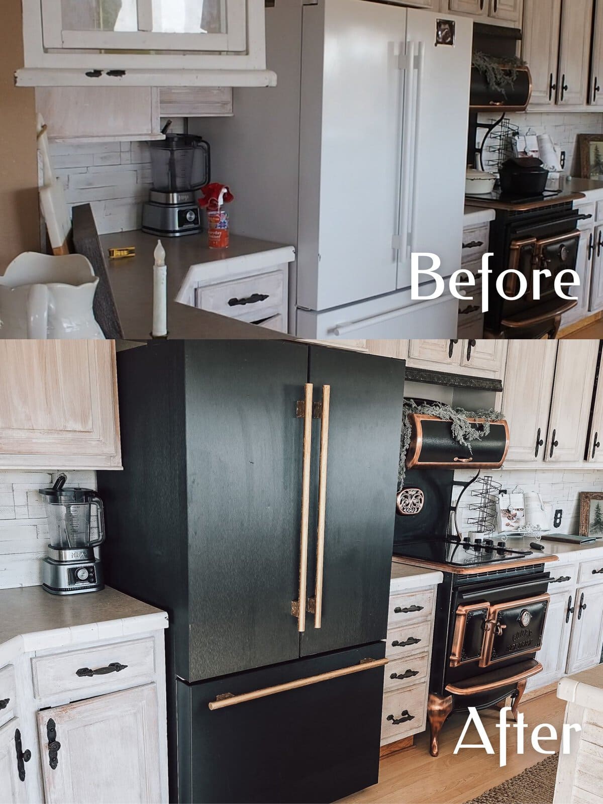 A Simple Fridge Makeover - Without Paint! | Healing Home