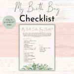 My Birth Center Bag Checklist | Healing Home