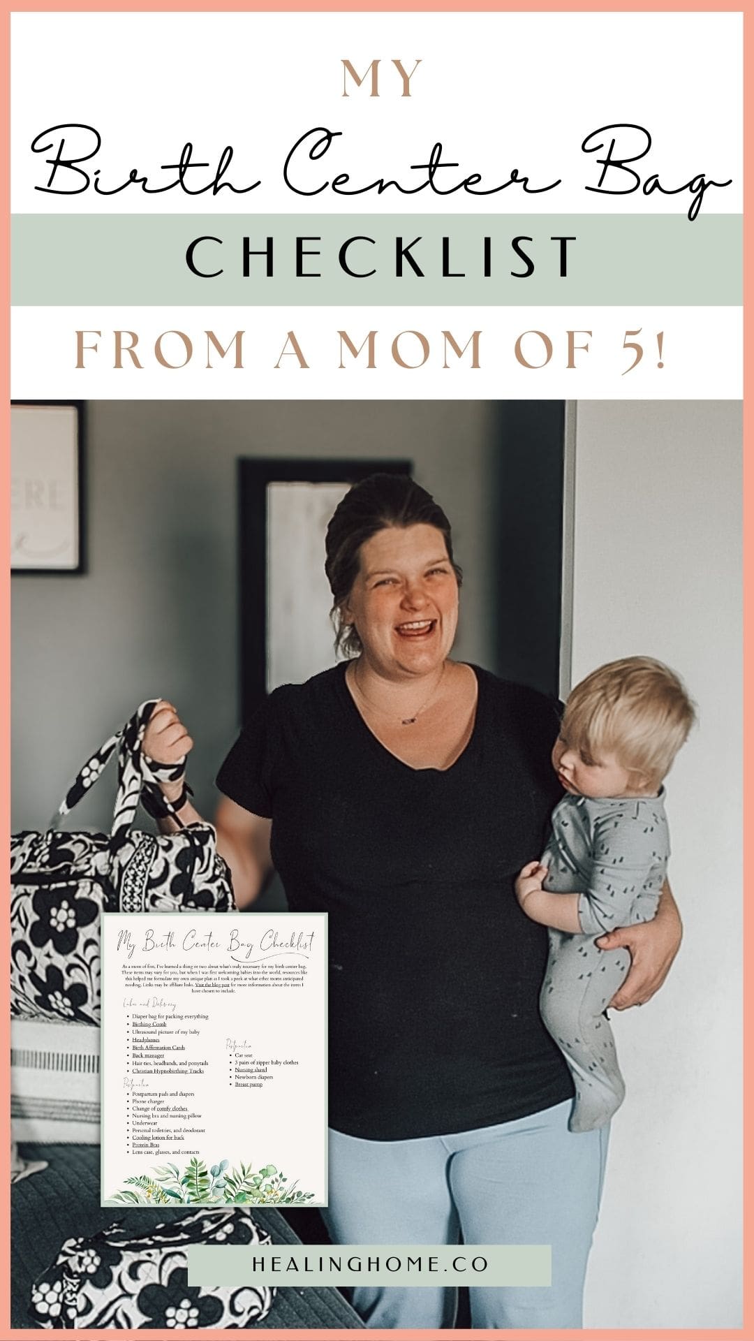 My Birth Center Bag Checklist | Healing Home
