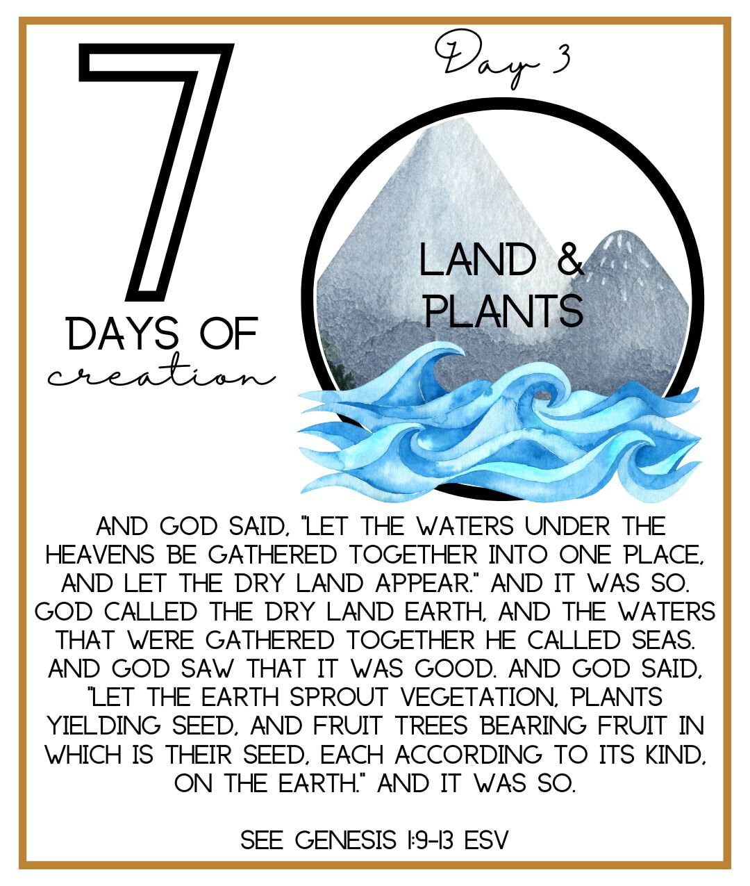 FREE Days of Creation Cards | Healing Home