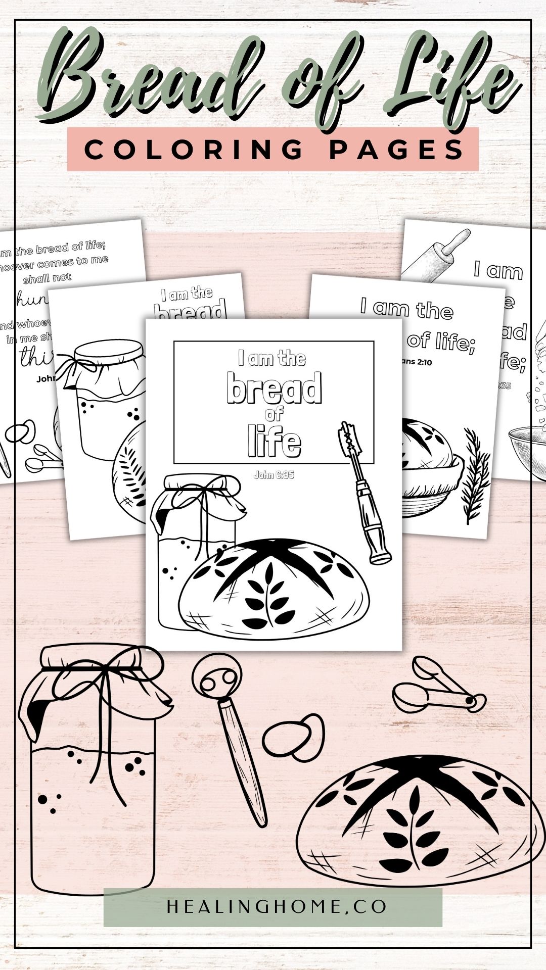 Free Bread of Life Coloring Page | Healing Home