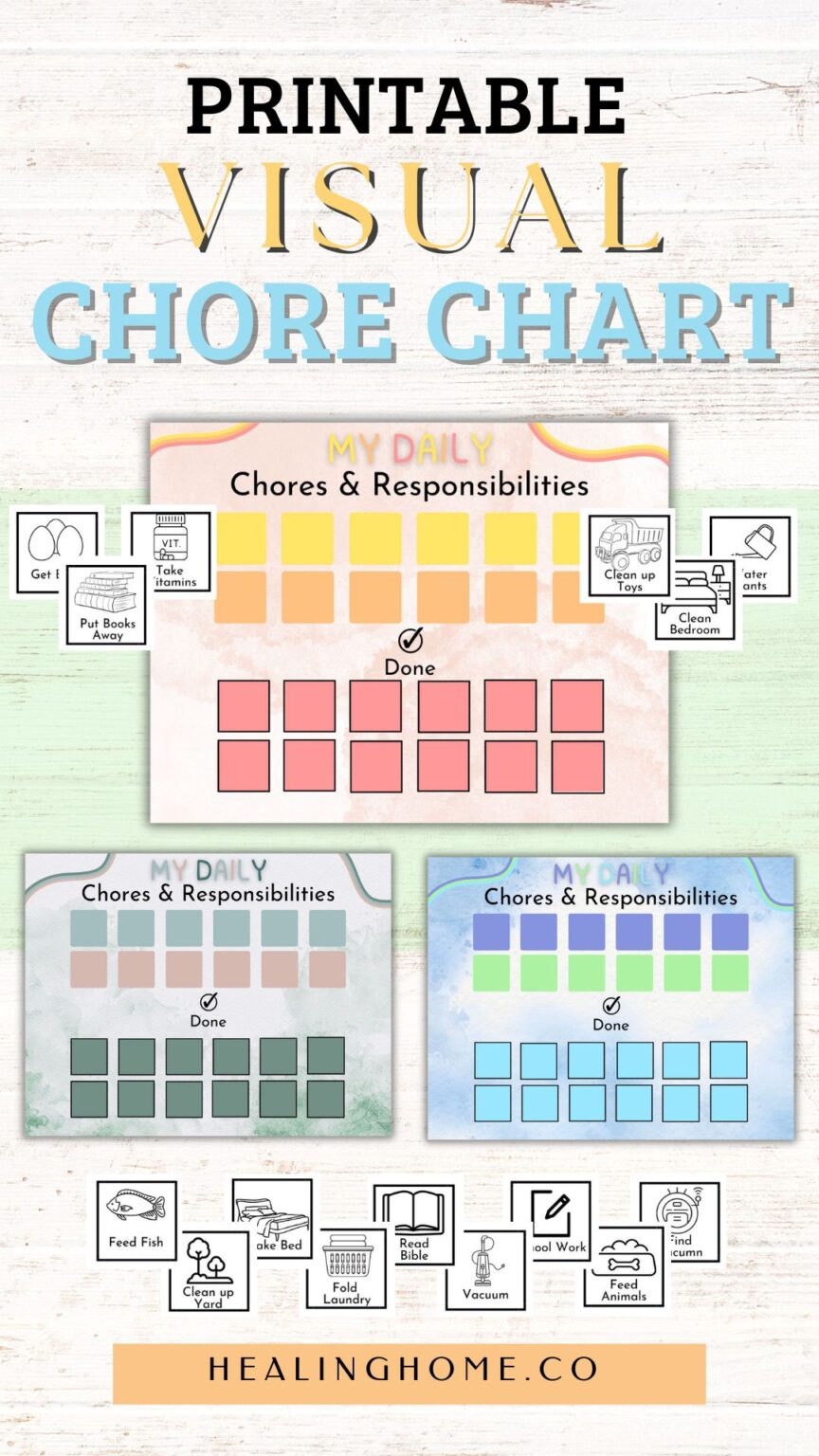 Printable Visual Chore Chart | Healing Home