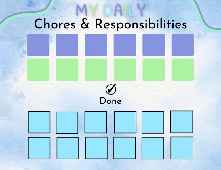 Printable Visual Chore Chart | Healing Home