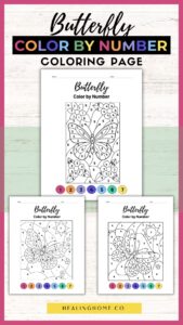 Butterfly Color by Number Printable | Healing Home