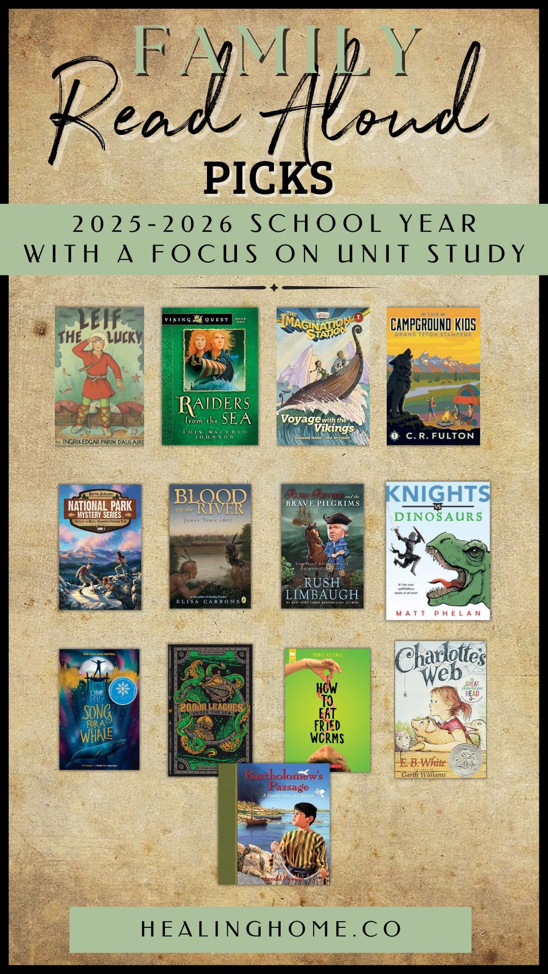Our Family Read-Aloud Picks (2025-2026) with Unit Studies | Healing Home