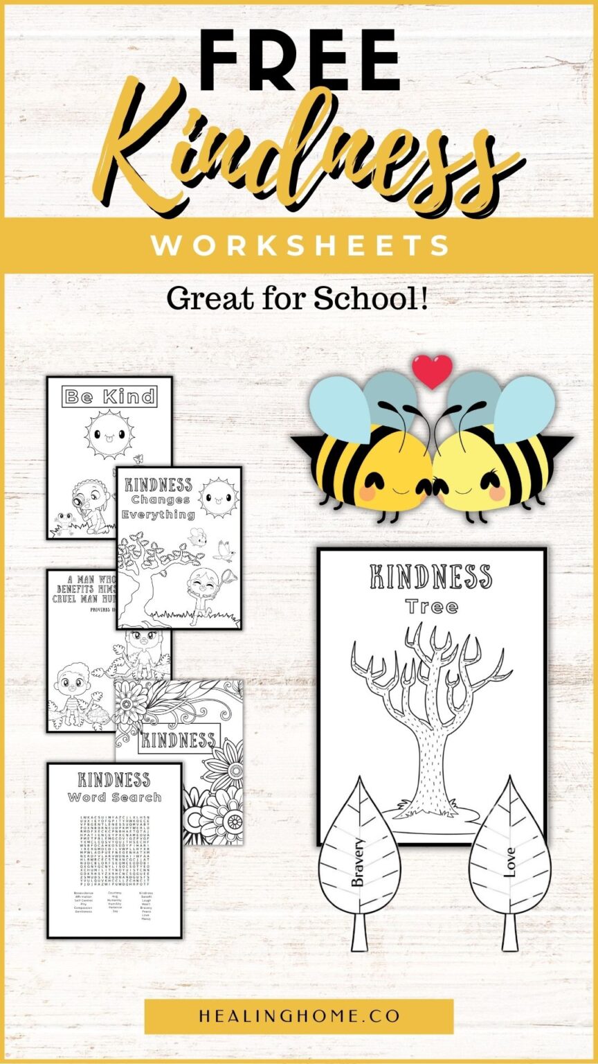 Free Kindness Worksheets | Healing Home