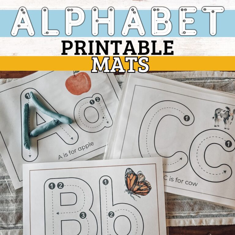 FREE Alphabet Mats Printable | Healing Home